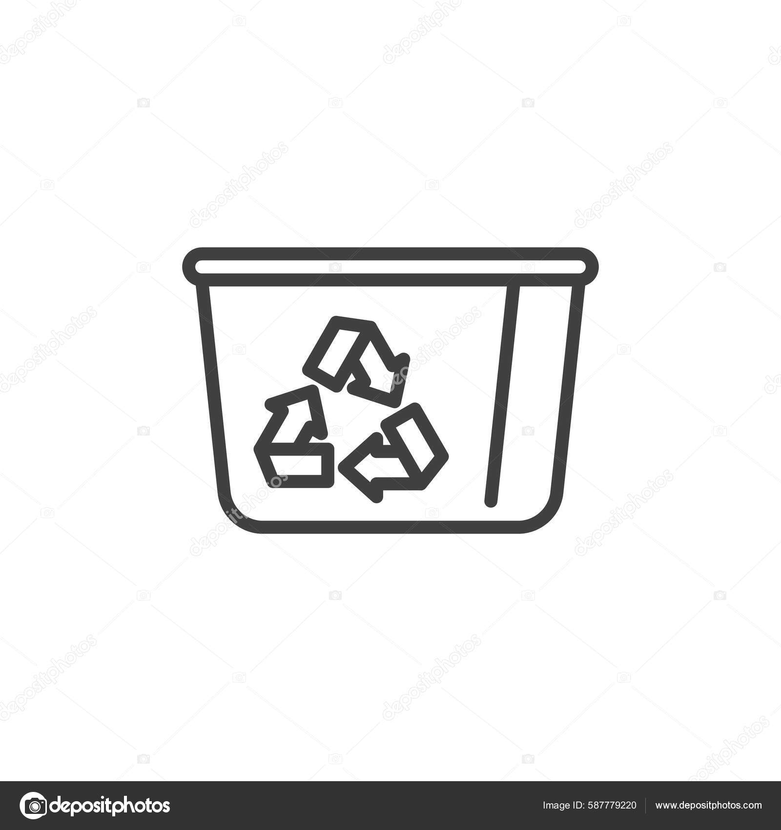 Recycling Box Line Icon Linear Style Sign Mobile Concept Web Stock ...