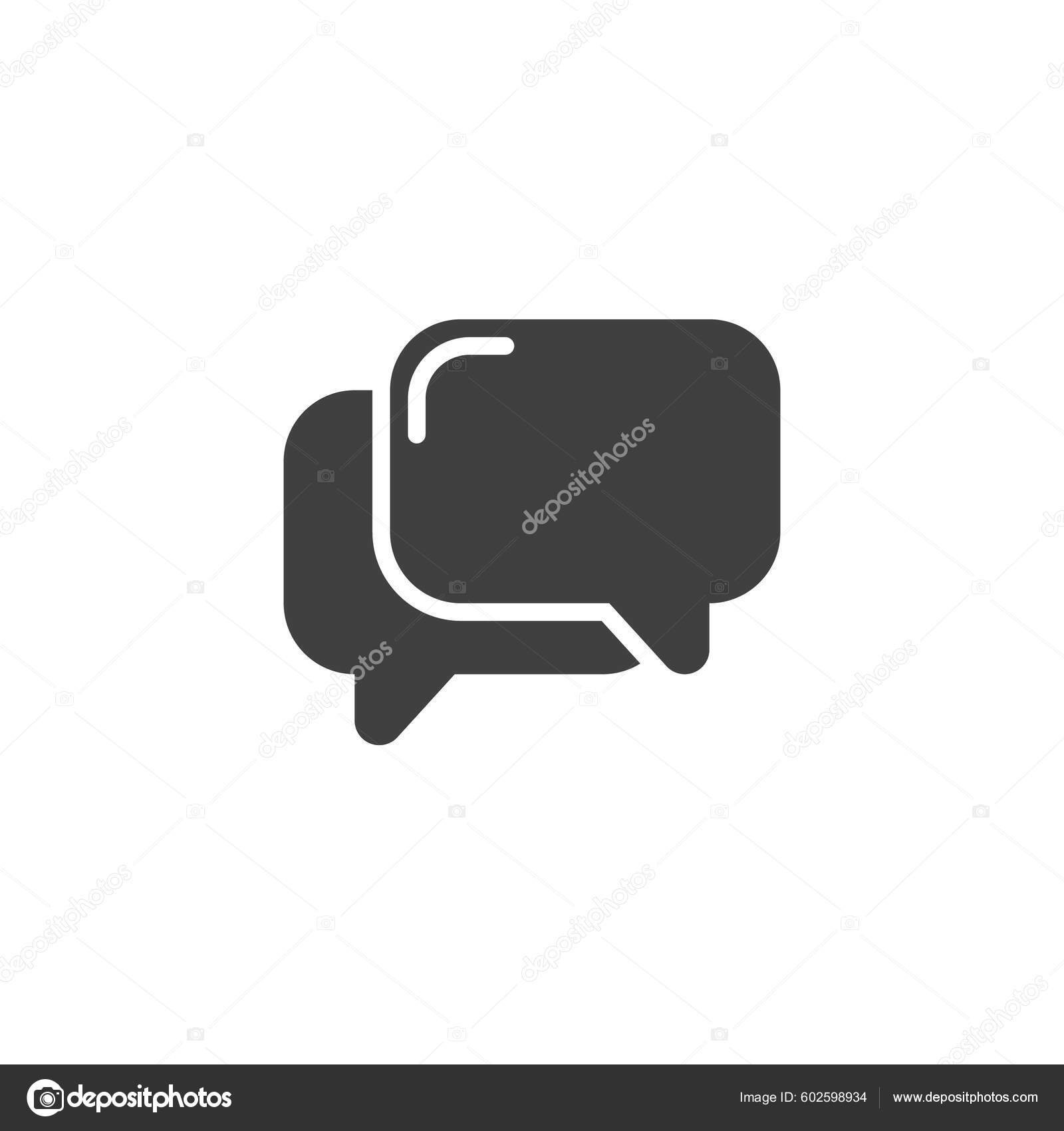 Chat Bubble Vector Icon Filled Flat Sign Mobile Concept Web Stock Vector by ©avicons 602598934