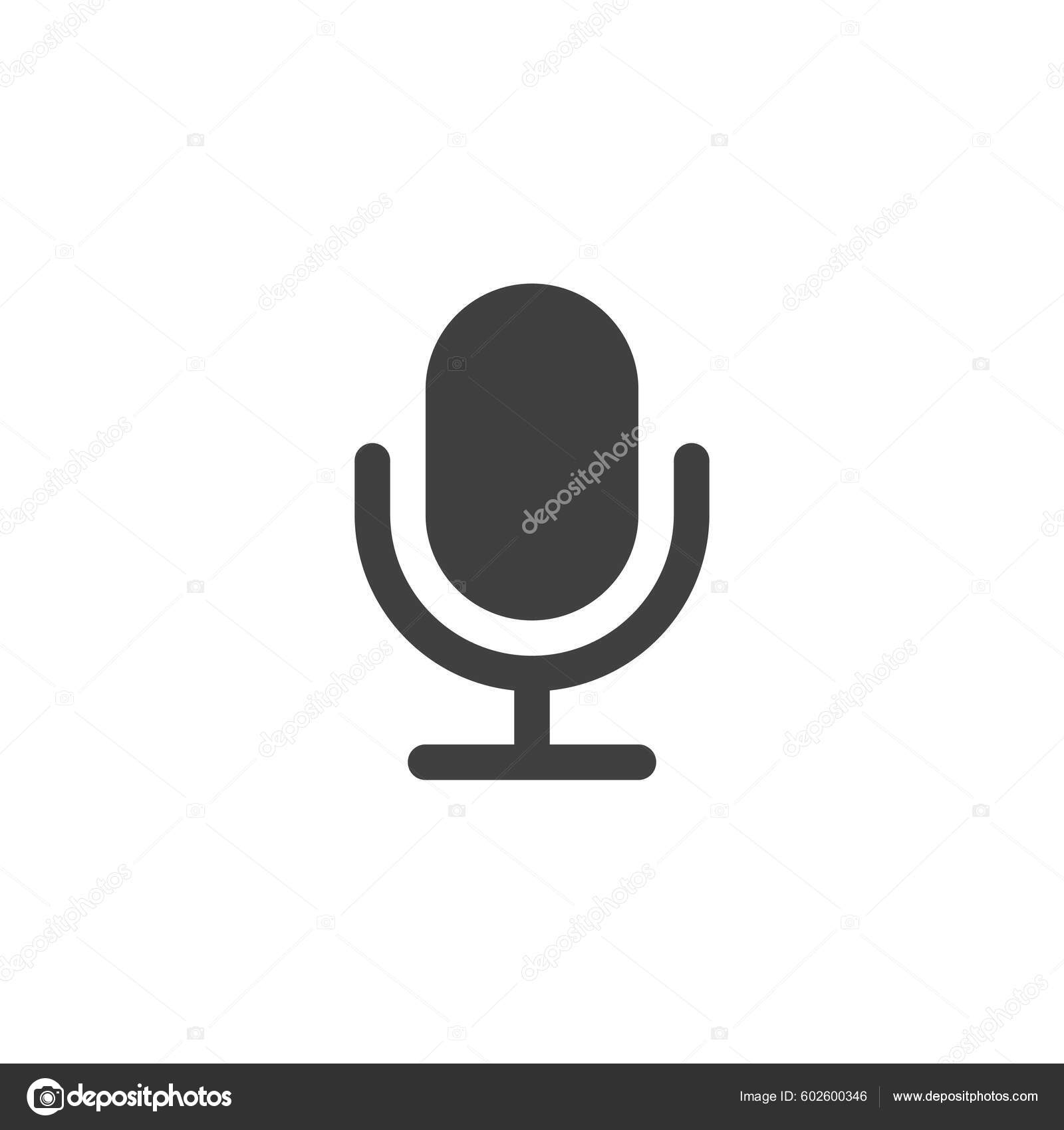 Microphone Record Vector Icon Filled Flat Sign Mobile Concept Web Stock ...