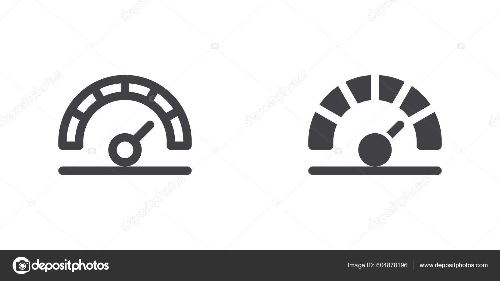 High Speed Test Icon Line Glyph Version Outline Filled Vector Stock ...