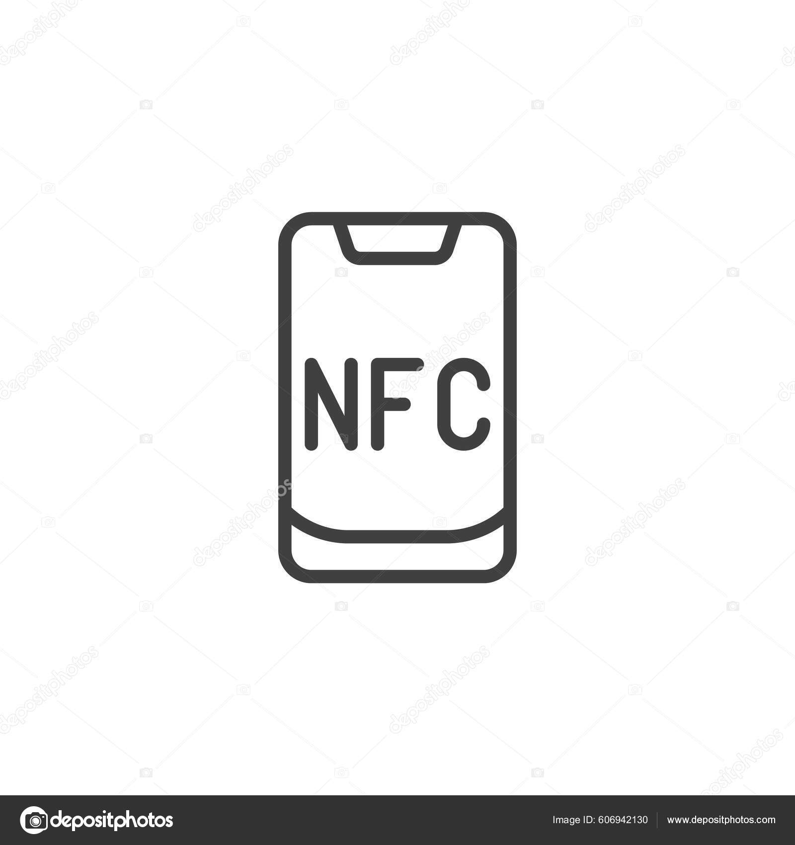Nfc Payment Line Icon Linear Style Sign Mobile Concept Web Stock Vector ...
