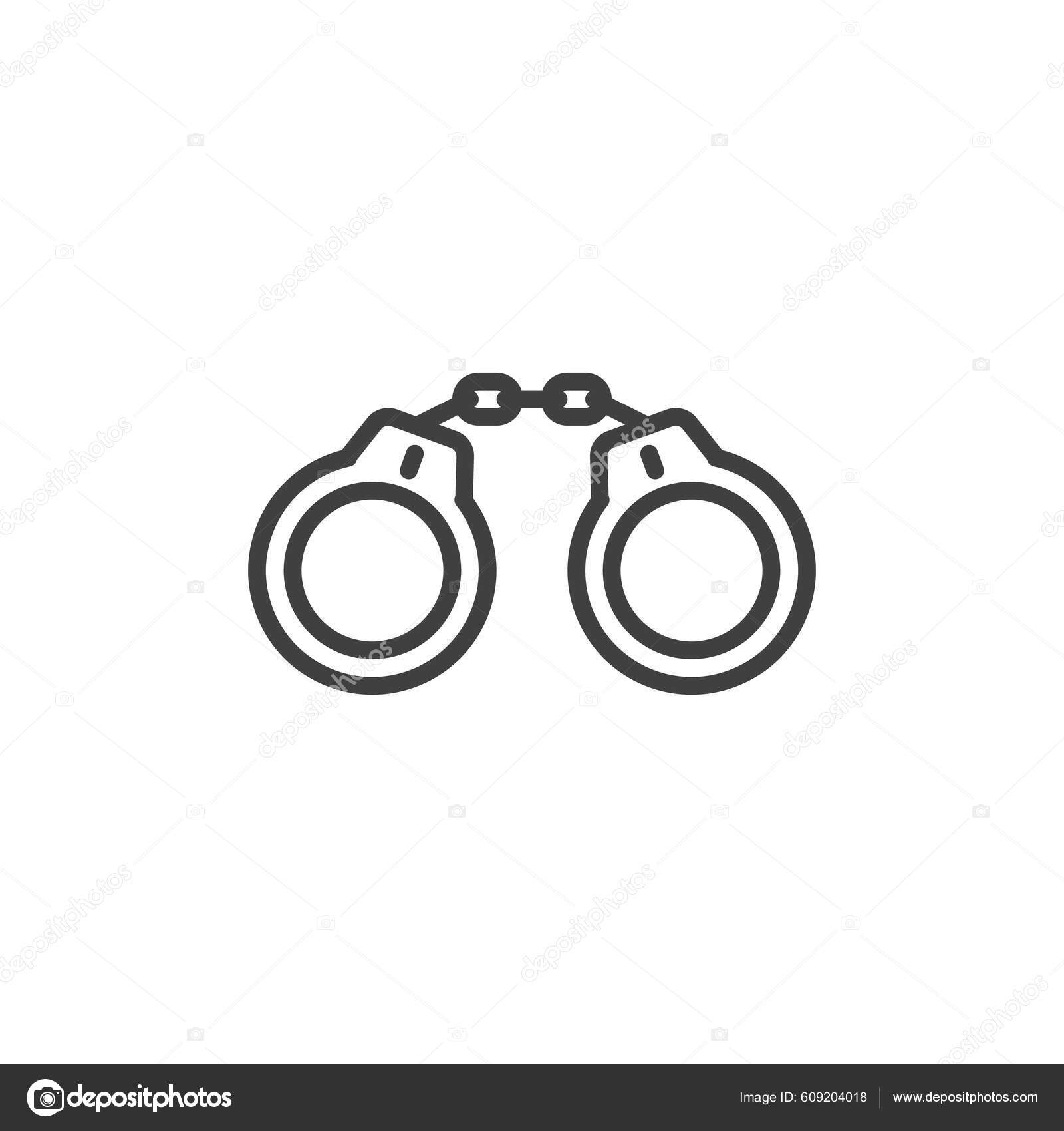 Handcuffs Line Icon Linear Style Sign Mobile Concept Web Design Stock ...