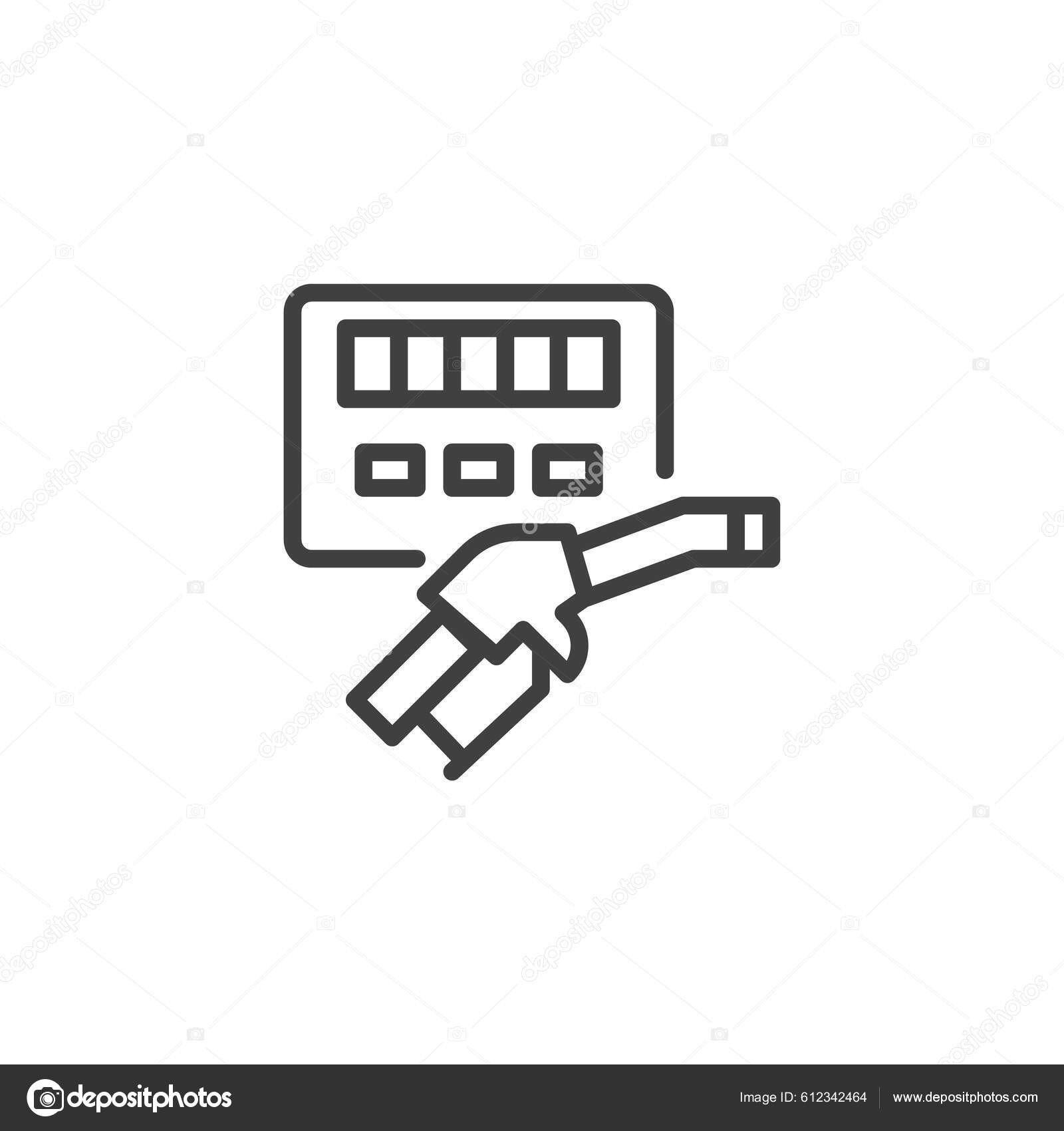 Gas Station Meter Line Icon Linear Style Sign Mobile Concept Stock ...