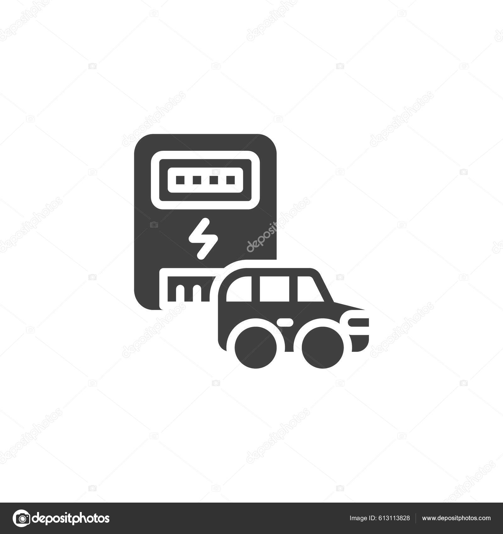 Electric Car Charge Meter Vector Icon Filled Flat Sign Mobile Stock ...