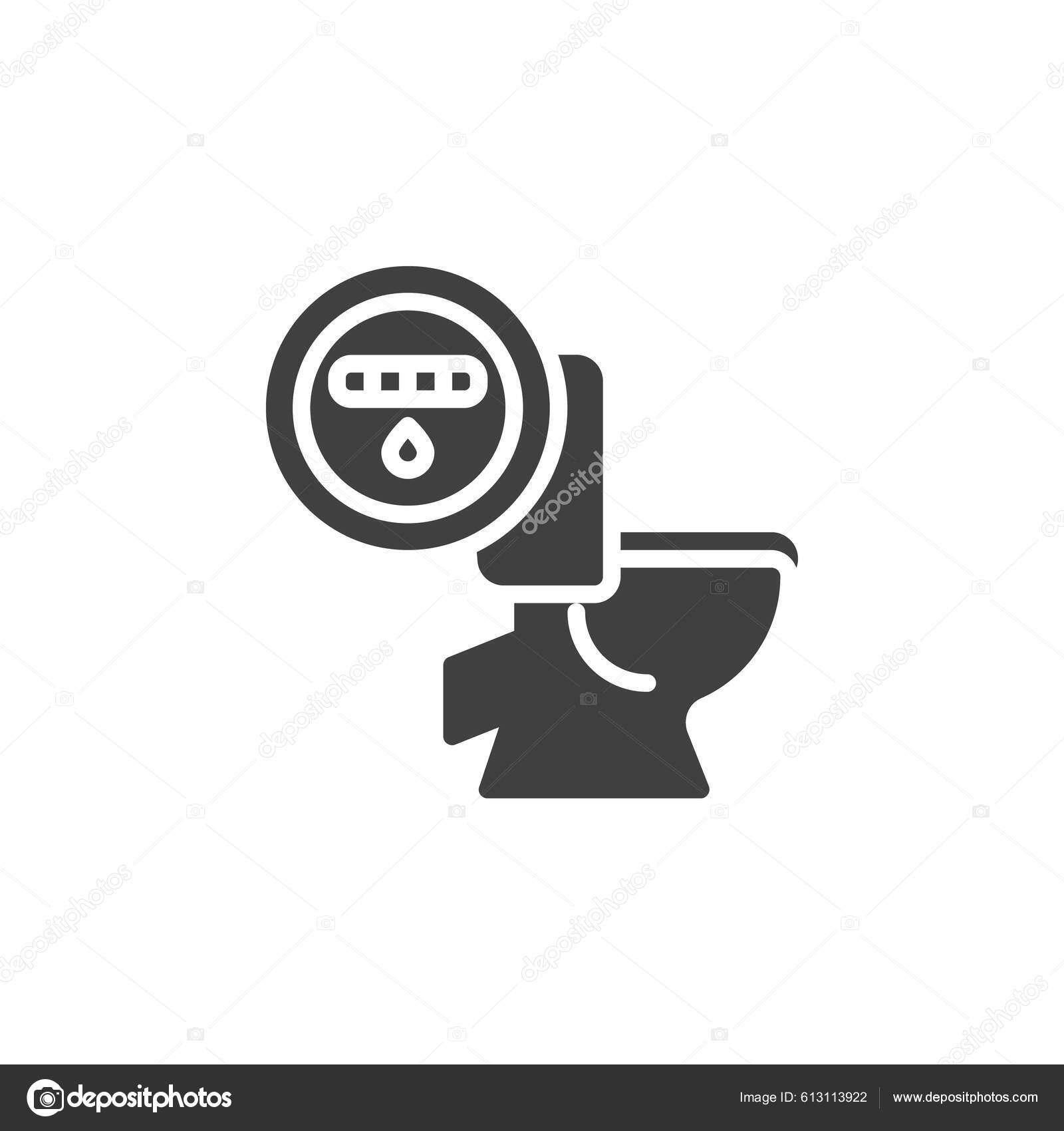 Toilet Water Meter Vector Icon Filled Flat Sign Mobile Concept Stock ...