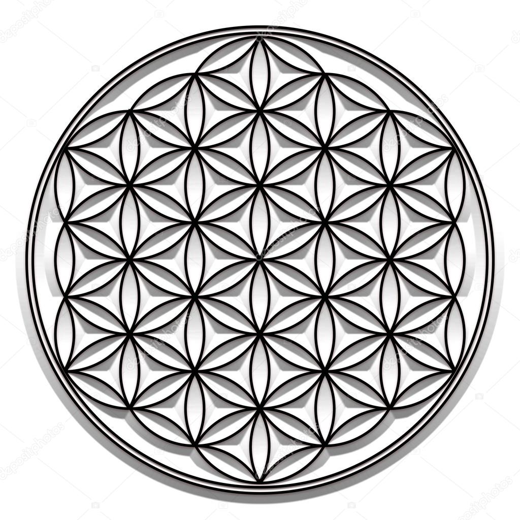 Flor de la vida - geometría sagrada - símbolo de armonía y equilibrio 2023