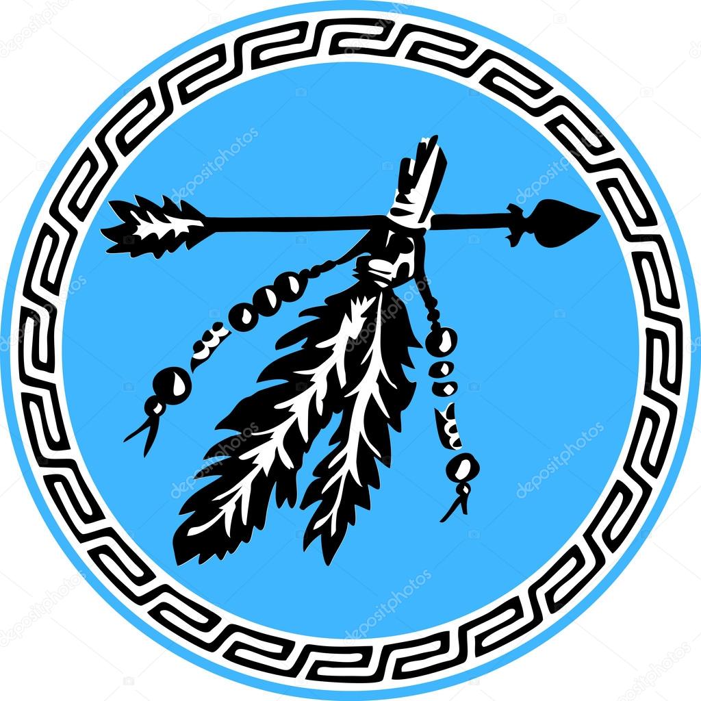 Arrow With Feathers Native Americans — Stock Vector © Lavalova 33060063