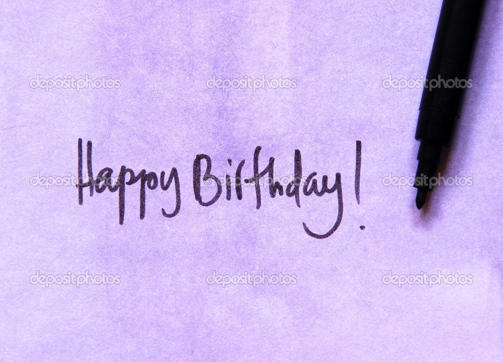 Happy birthday on violet Stock Photo by ©kukumalu80 43234745