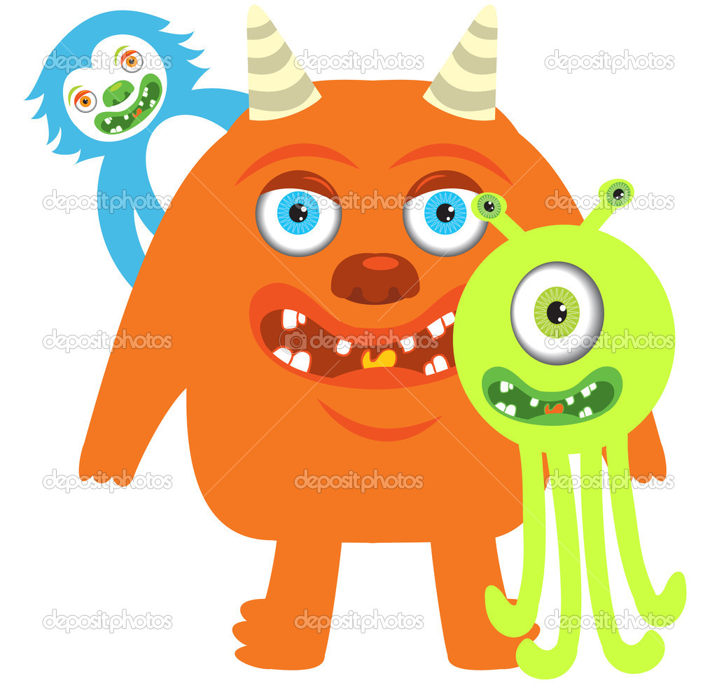 Illustration vector of cute little monster Stock Vector by ©Kamui7mx ...