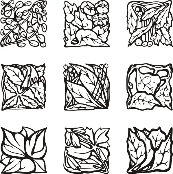 Clipart: rectangle | Floral rectangle design elements, vector series ...