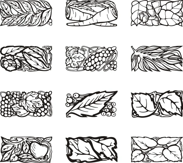 Clipart: rectangle | Floral rectangle design elements, vector series ...