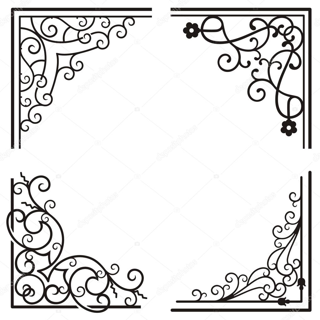 Exquisite Corner Ornamental Designs — Stock Vector © clipart-design ...