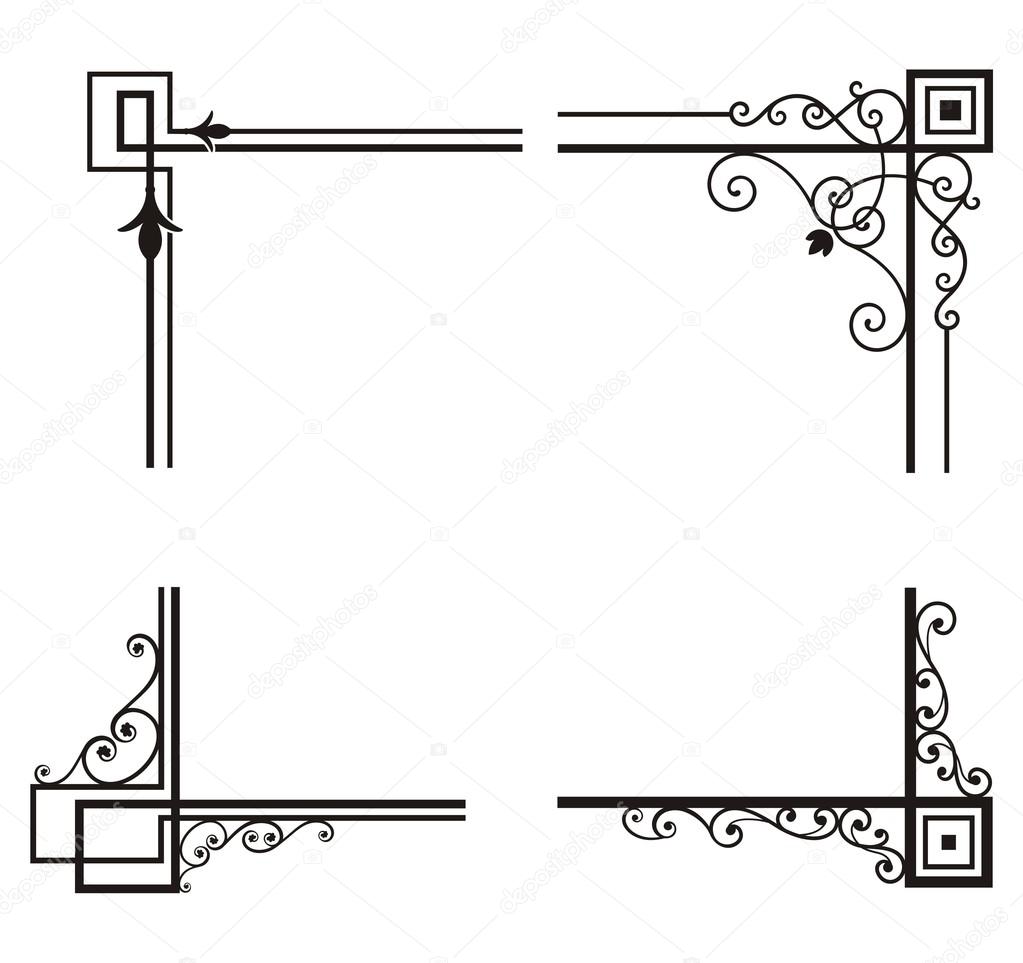 Exquisite Corner Ornamental Designs — Stock Vector © clipart-design ...