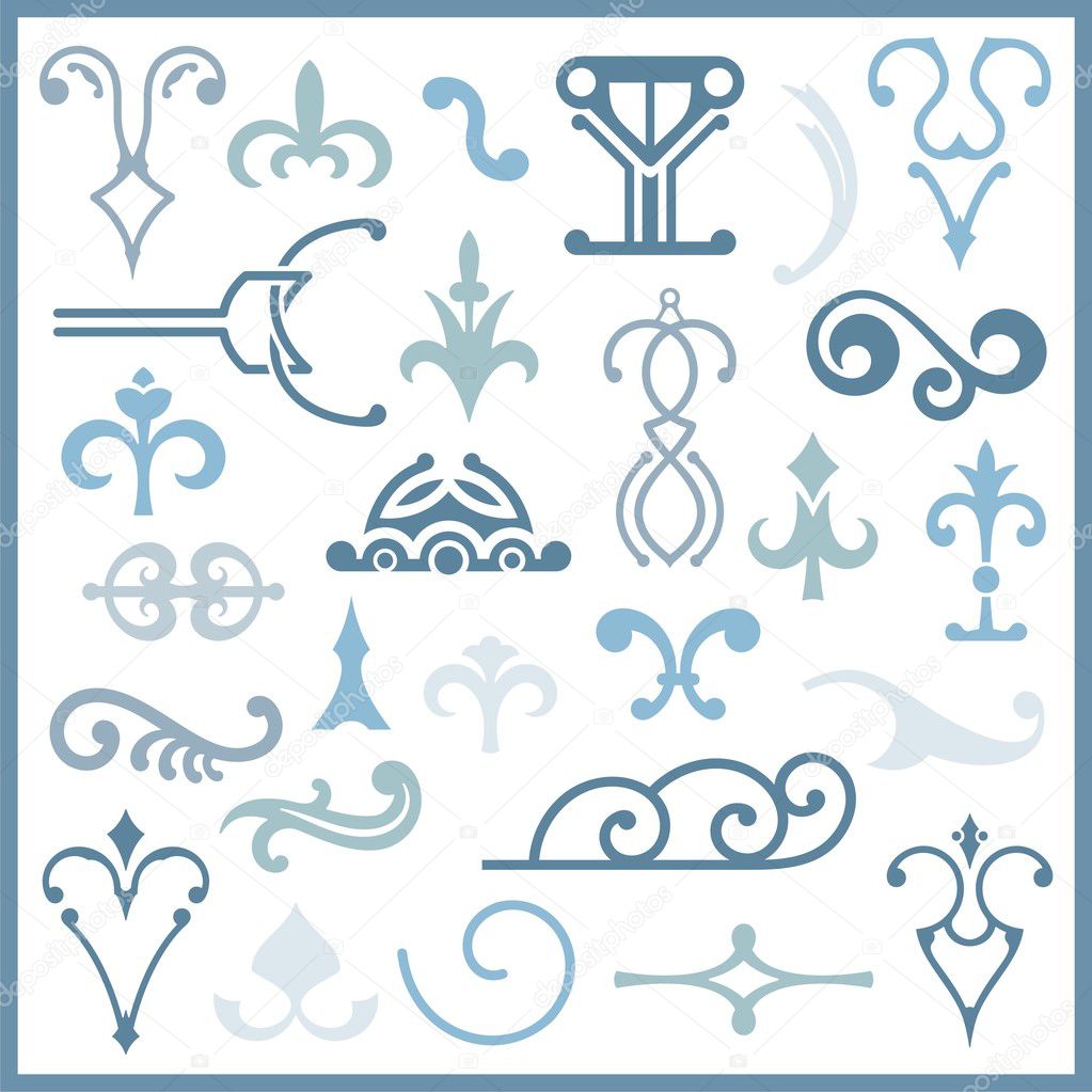 Ornamental design elements, vector series Stock Vector by ©clipart ...