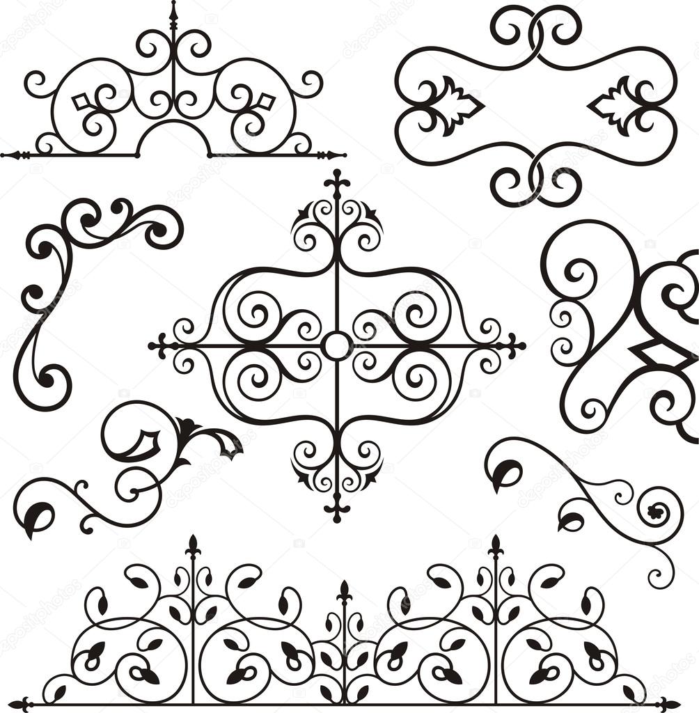 A set of 8 exquisitive and very clean ornamental designs. Stock Vector ...