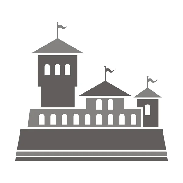 Vector illustration of a historical building. Stock Vector Image by ...