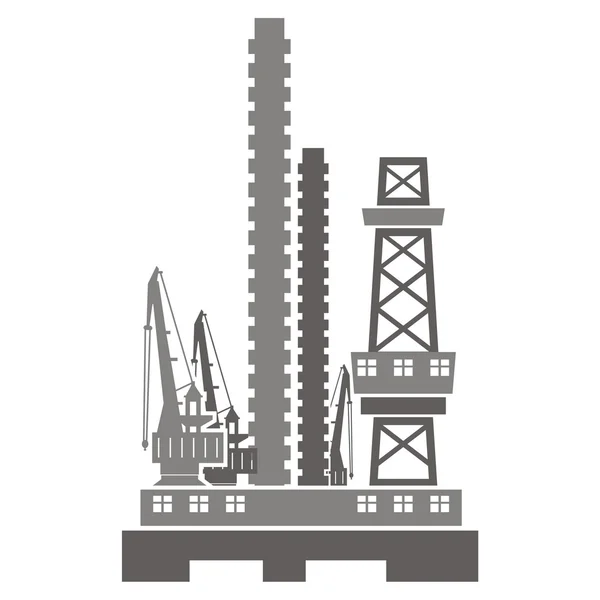 Vector illustrations of industrial buildings. — Stock Vector © clipart ...