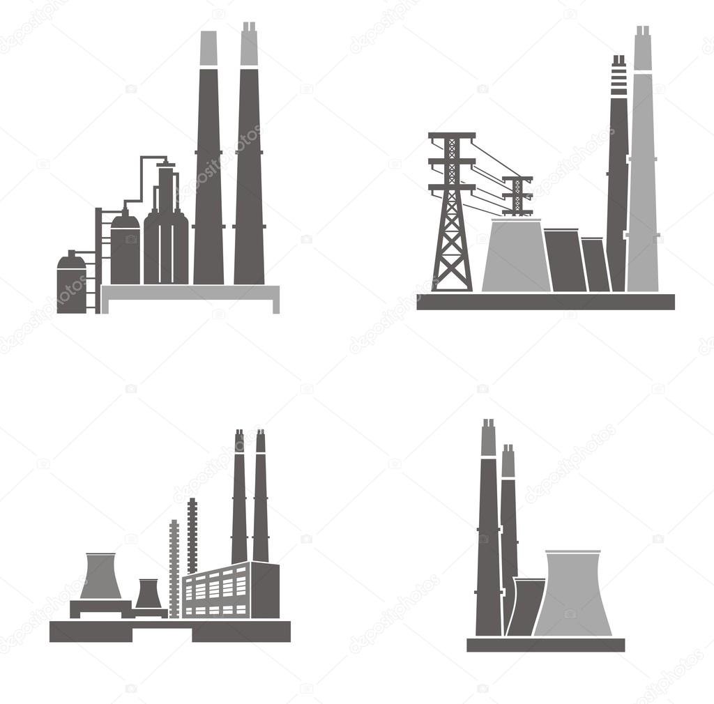 Vector illustrations of industrial buildings. Stock Vector by ©clipart ...