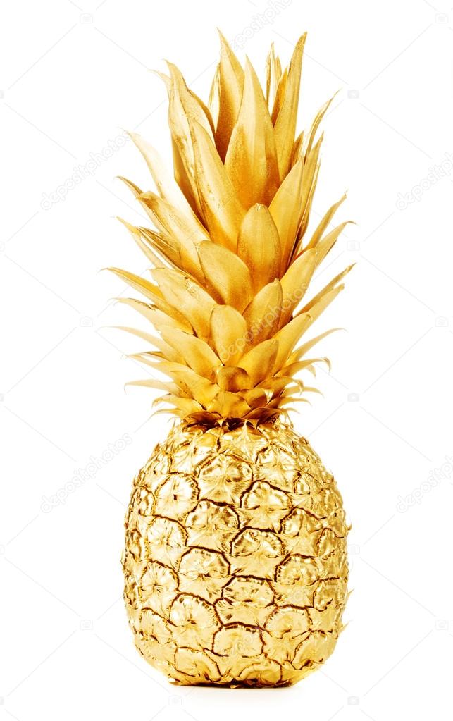 Gold pineapple Stock Photo by ©Valengilda 27079599