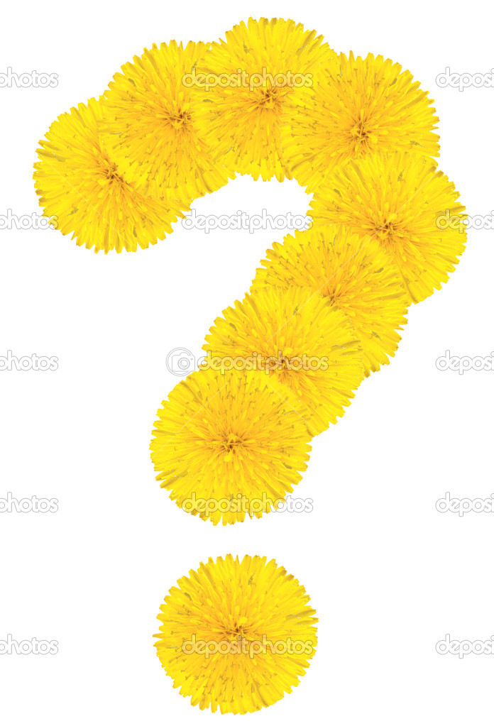 Question sing made from dandelion flower ⬇ Stock Photo, Image by ...