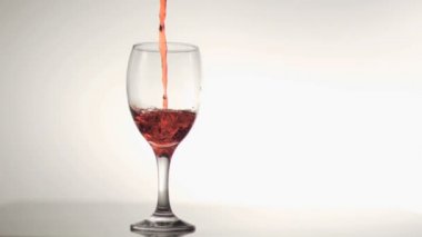Red liquid in a super slow motion flowing continuously — Stock Video ...