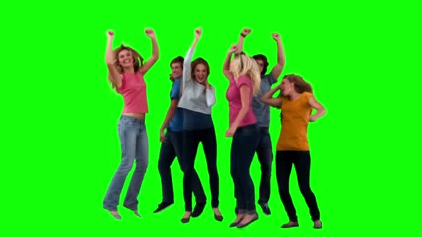 Teenage girls jumping in slow motion — Stock Video © WavebreakPremium ...