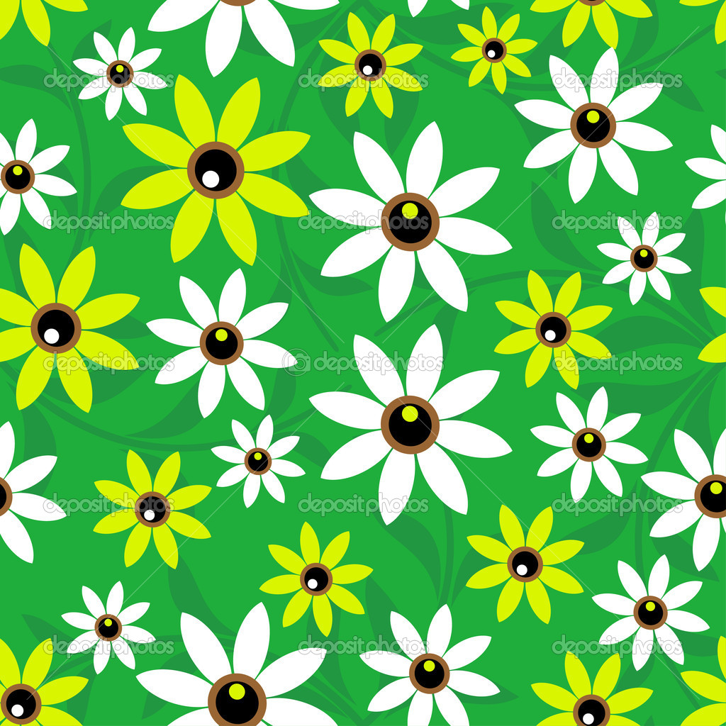 Flowers seamless background Stock Vector Image by ©dicrafstman #21756135