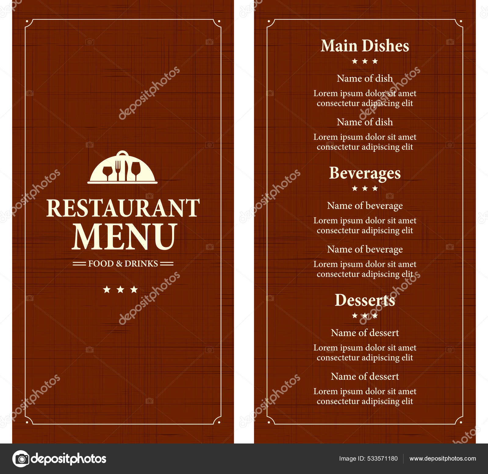 Restaurant Menu Card Background