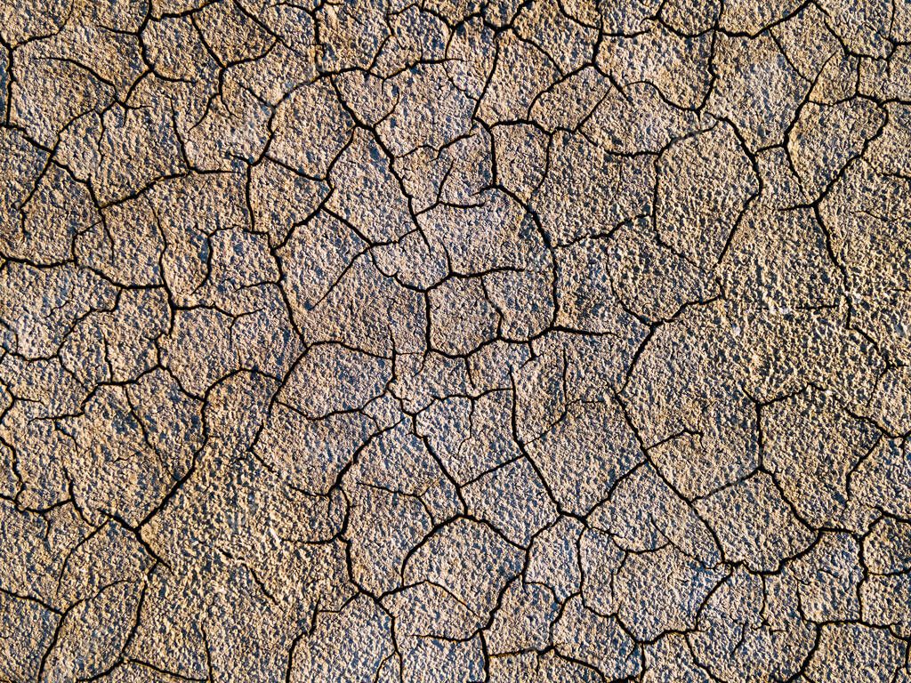 Geology.Dried-up riverbeds and lakes. Drought, global warming and ...