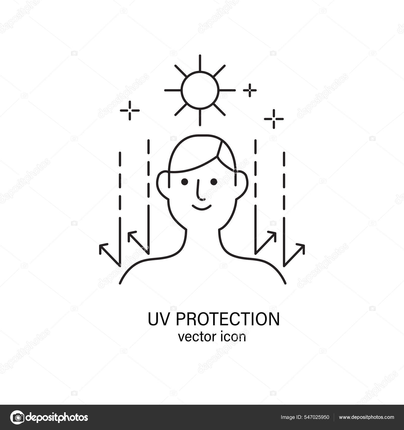 Sun Protection Line Editable Icon Vector Pictogram Sunscreen Spf Skin ...