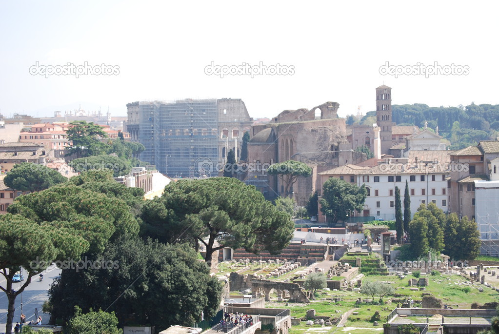 Beautiful view of Imperial Forum in Rome — Stock Photo © D.serra1 #46296473