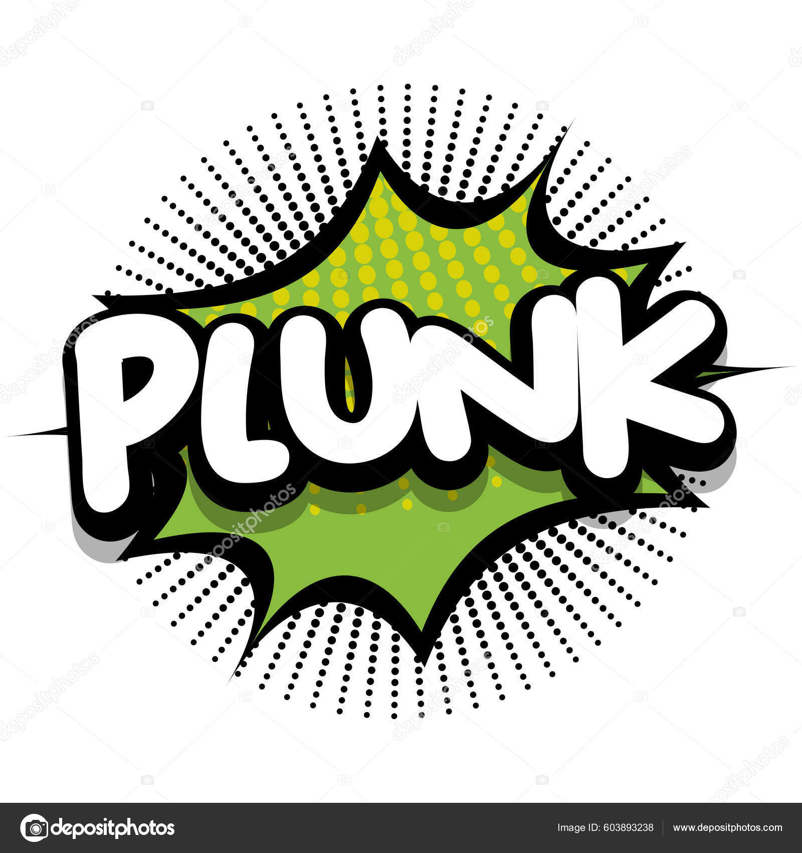 Plunk Comic Book Speech Explosion Bubble Vector Art Illustration Comic Stock-vektor af ©Flatart ...