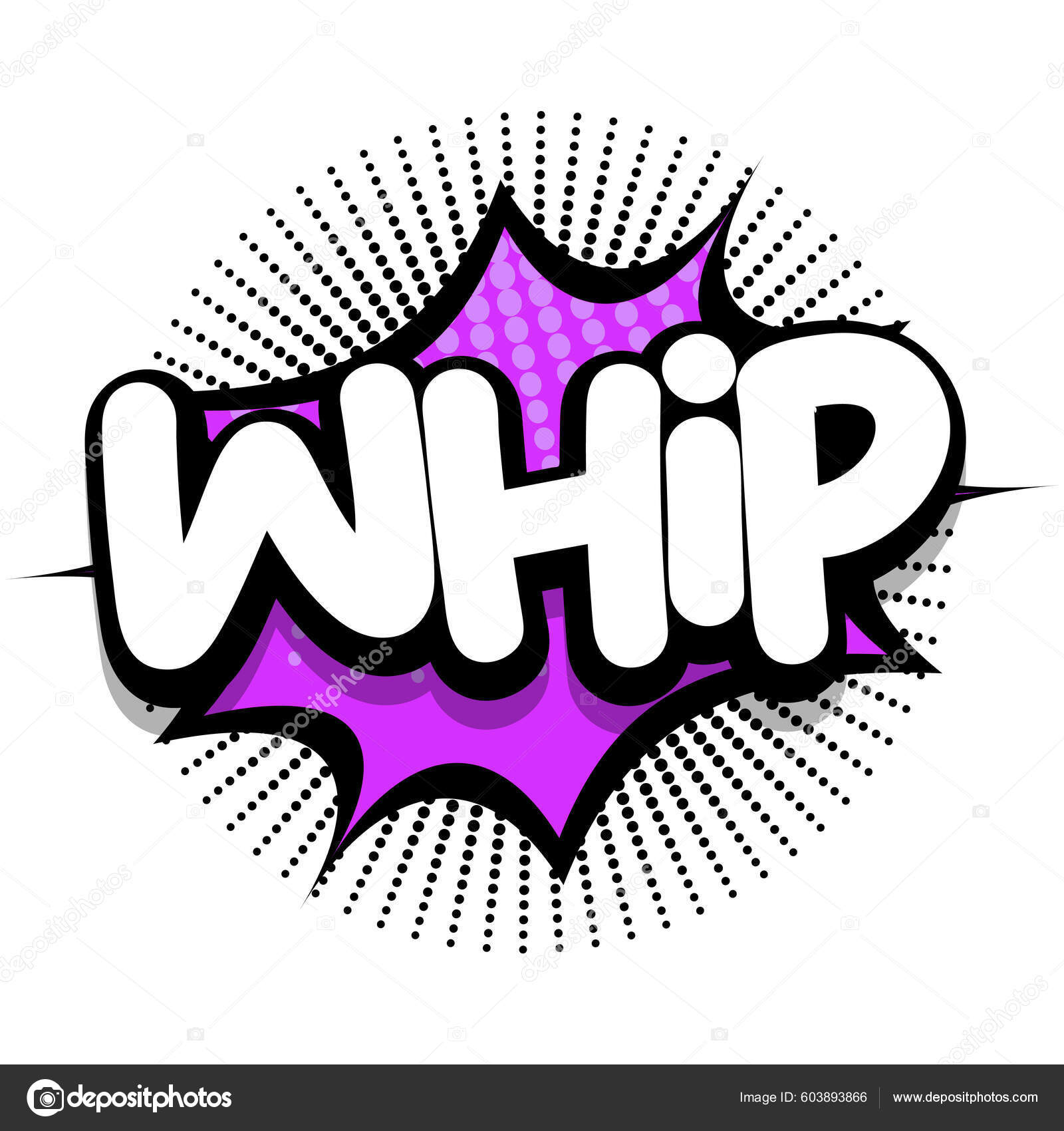 Whip Comic Book Speech Explosion Bubble Vector Art Illustration Comic ...