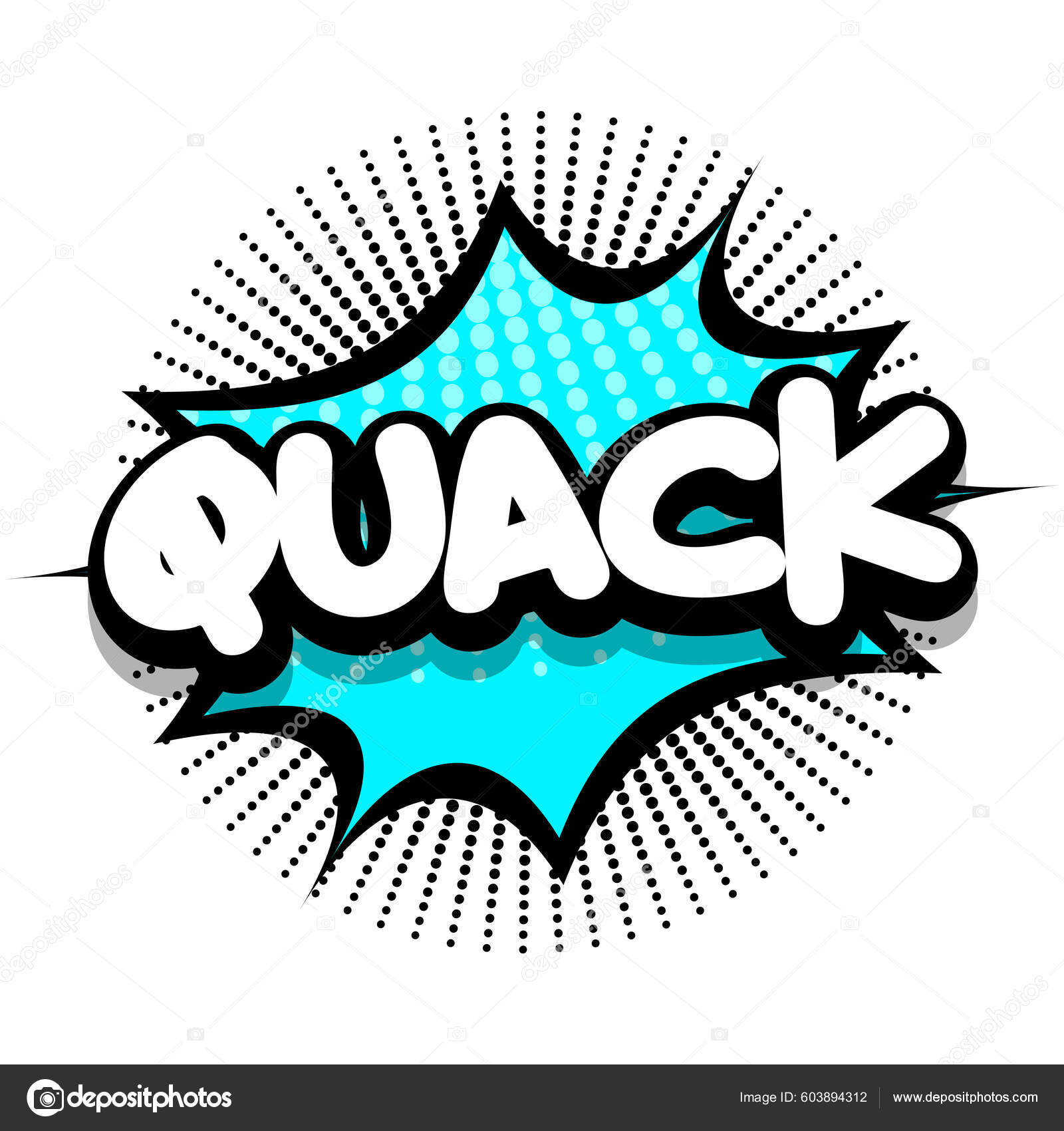 Quack Comic Book Speech Explosion Bubble Vector Art Illustration Comic Vector de stock por ...