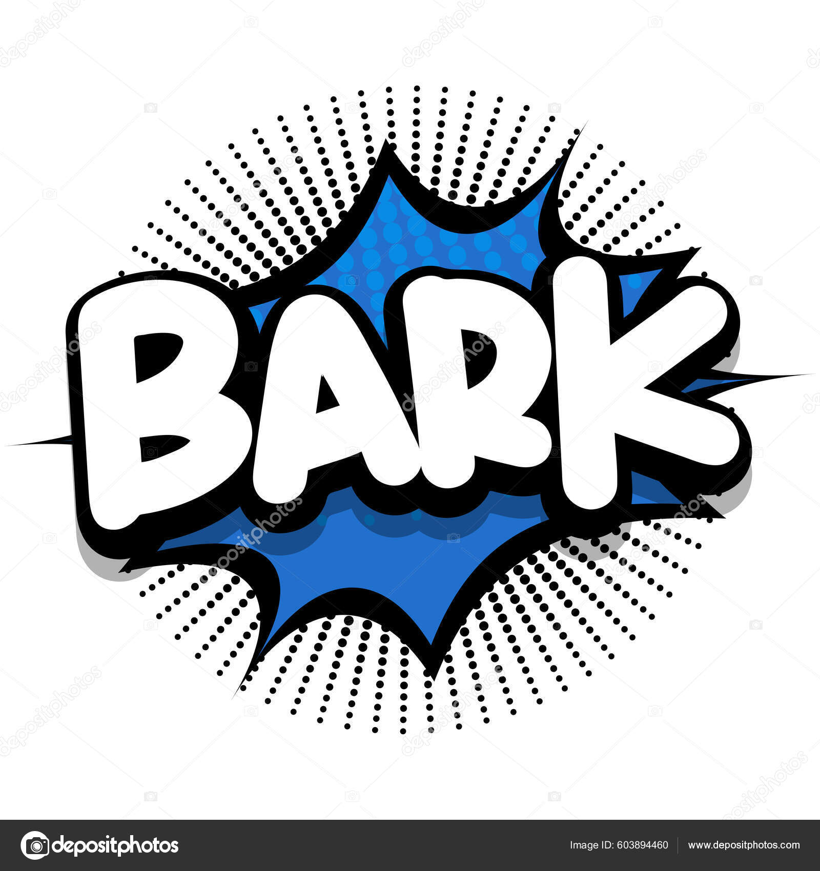 Bark Comic Book Speech Explosion Bubble Vector Art Illustration Comic Stock Vector by ©Flatart ...