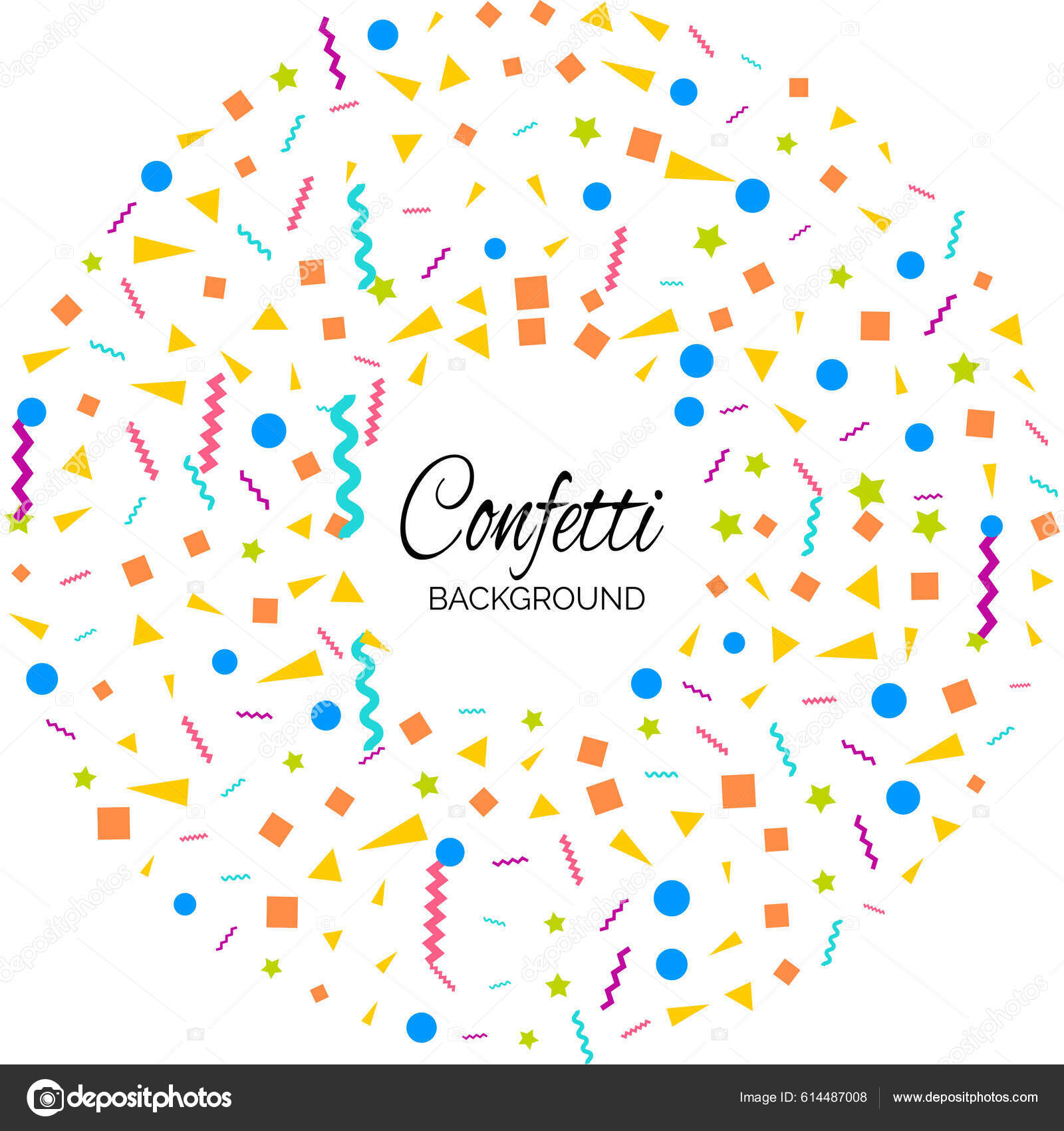 Vector Abstract White Background Many Falling Tiny Colorful Confetti ...