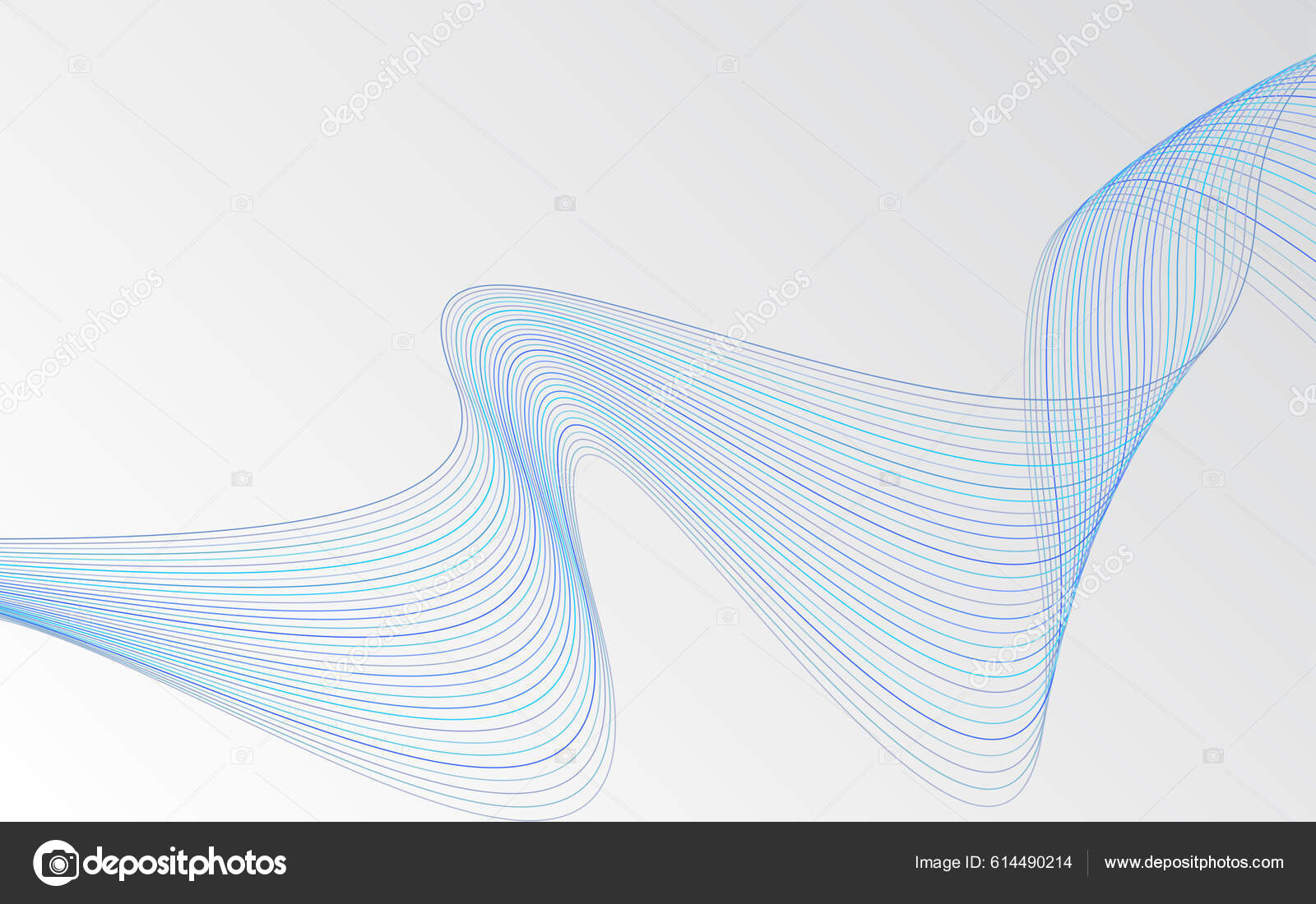 Wave Shadow Abstract Blue Lines Background Vector Illustration Stock ...