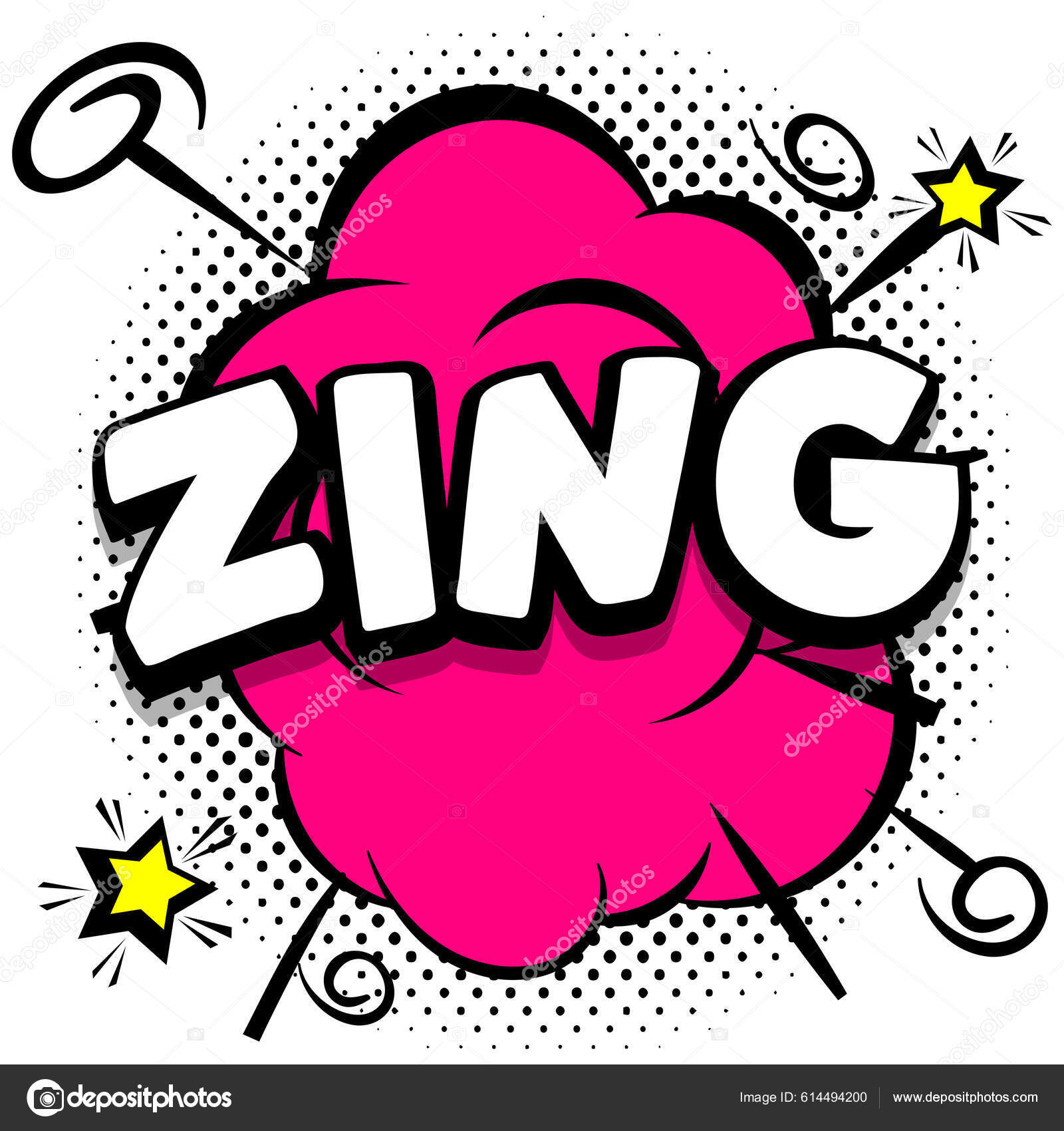 Zing Comic Plantilla Brillante Con Burbujas Voz Marcos Colores Vector ...