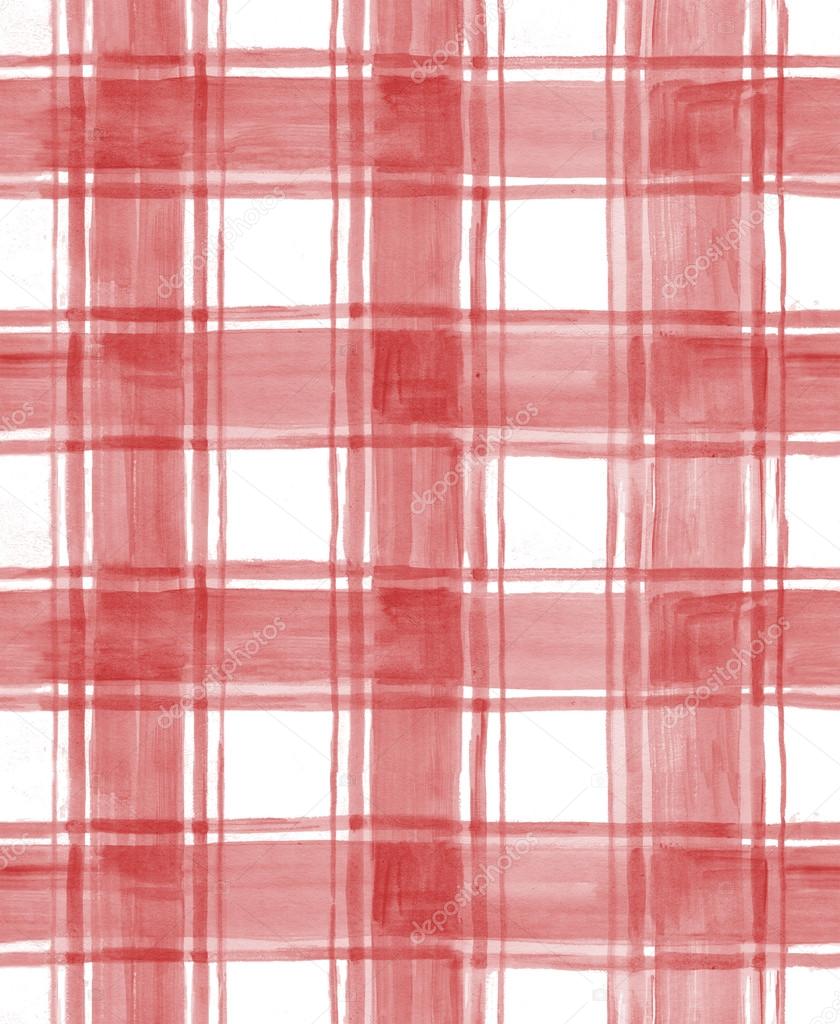 Red watercolor plaid — Stock Photo © irsen.kh #43669193
