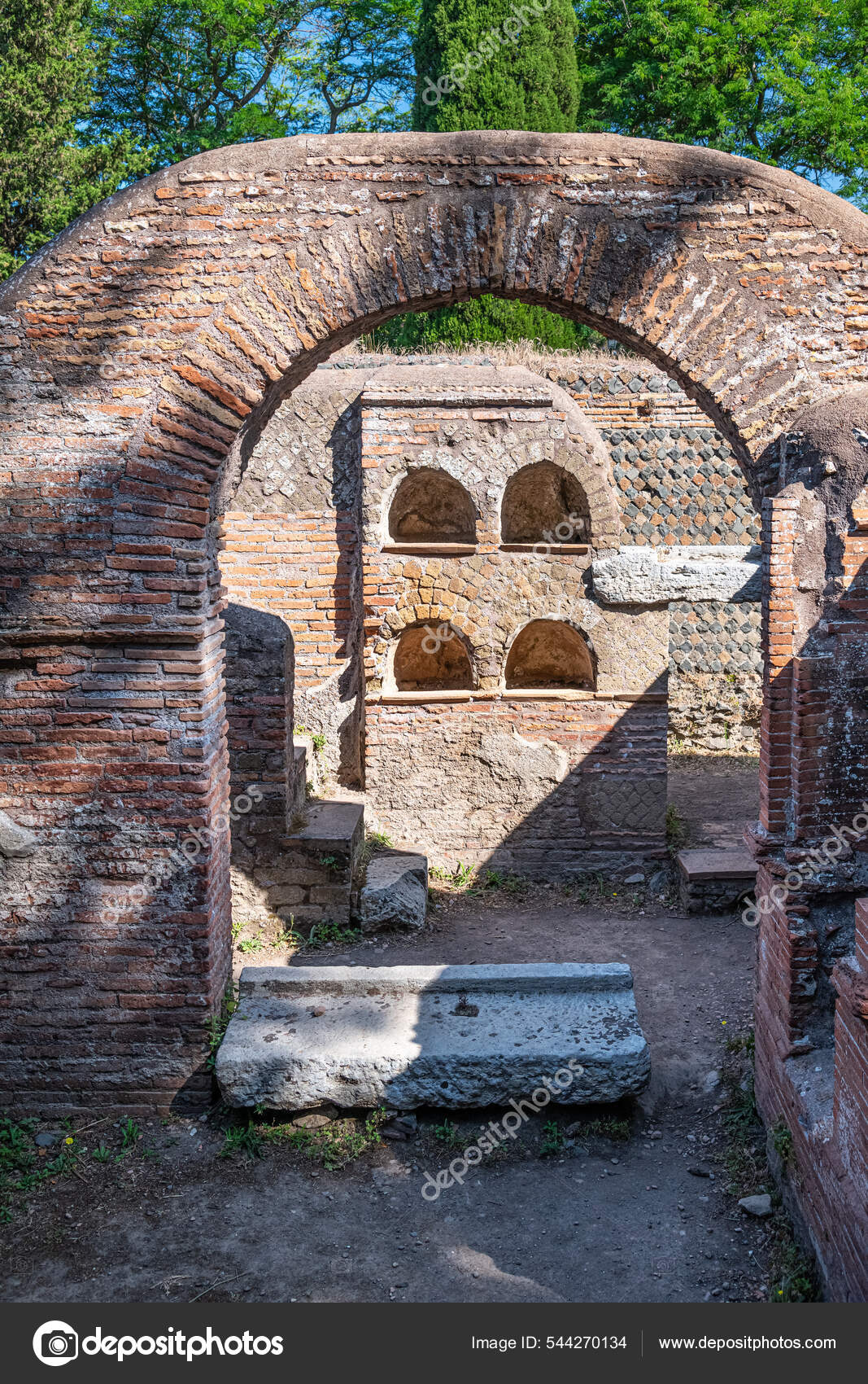 Necropolis Ostia Antica Ancient Harbour Rome Italy — Stock Photo ...