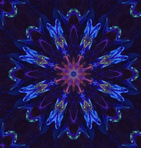 Corrugated crystal theme blooming flower art decoration, kaleidoscope ...