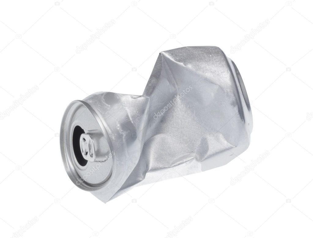 Broken soda can isolated on white background. Stock Photo by ©snyfer ...