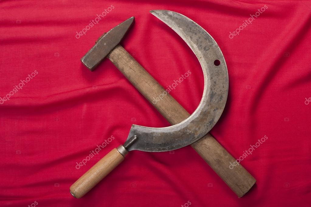 Hammer and sickle on red — Stock Photo © AndrisTkacenko #21783059