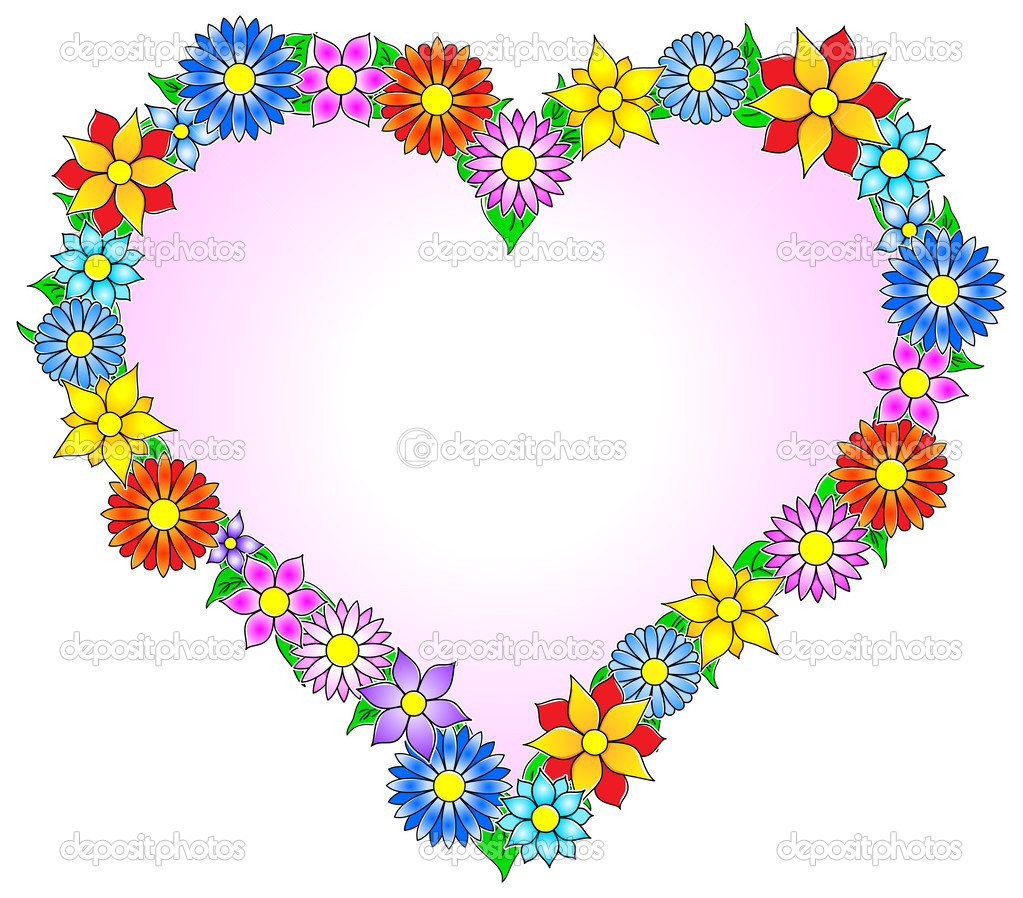 Flower border heart Stock Vector Image by ©antimartina #45691751