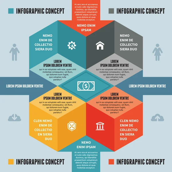 Infographic vector concept in flat design style - timeline template for ...