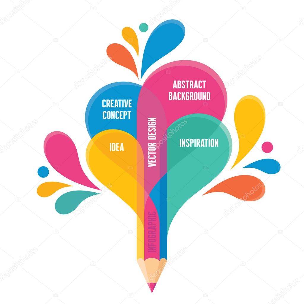 Infographic Concept - Creative Design - Pencil Illustration Stock ...