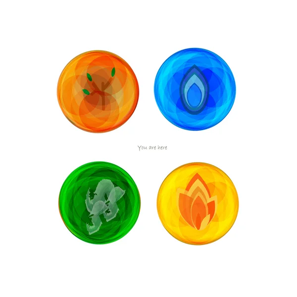 Astrological sign with elements — Stock Vector © libellula #22216407