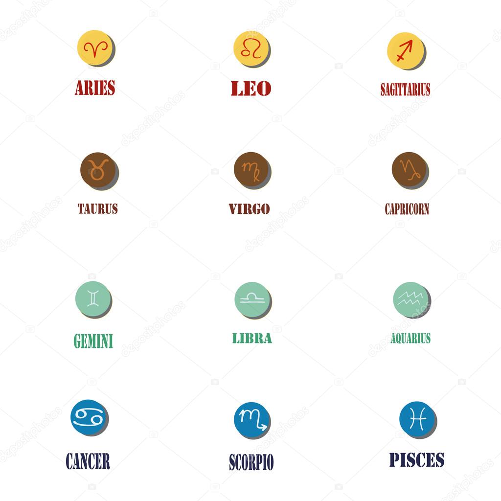 Signo astrológico con elementos Vector de stock #22216403 de ©libellula