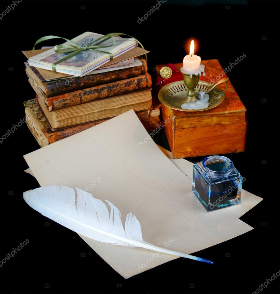 Still life with vintage writing instruments Stock Photo by ©Epitavi ...