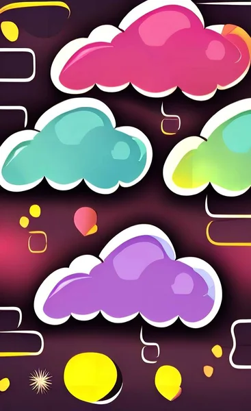 Nubes de colores imágenes de stock de arte vectorial | Depositphotos